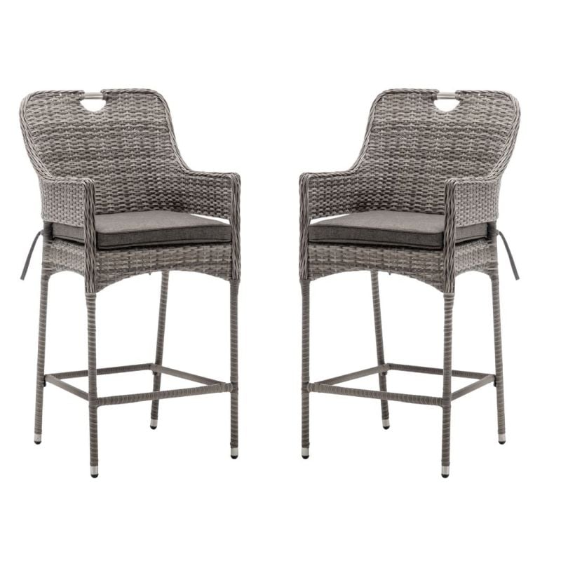 Grey wicker bar stools store