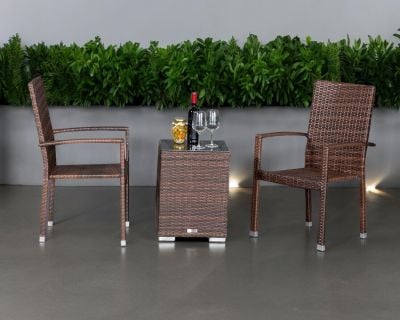 Rattan Square Bistro Sets | Square Dining Sets | Buy online | Rattan Direct